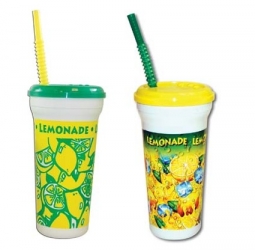16oz Tall Plastic Souvenir Lemonade Cups